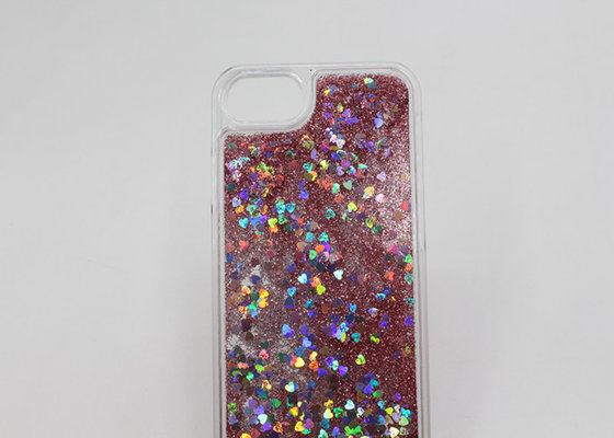 Special Color Glitter Custom Made Phone Cases With Heart - shaped sequins