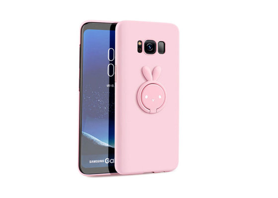 Pink Color Animal Decoration For Samsung Galaxy Phone Cases With TPU