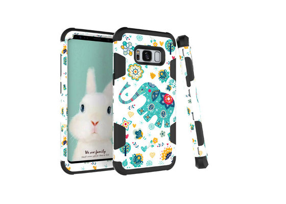 Silicone Plus PC Scratch Resistant Phone Case For Samsung Galaxy S8 Plus