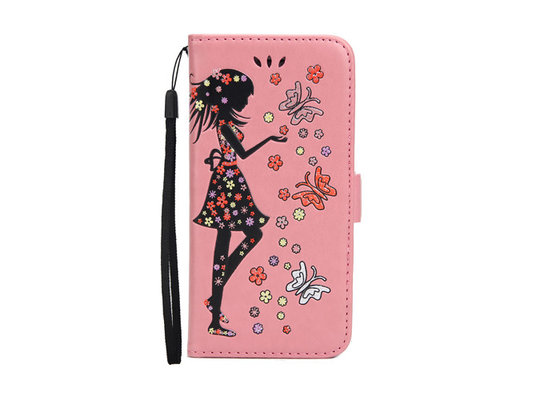 8 Colors Flower Girl Dress Samsung PU Leather Galaxy Phone Wallet Cases