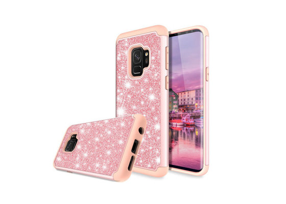 Not Sticky Samsung Galaxy Phone Cases Special Bling Bling Giltter With TPU / PC Design