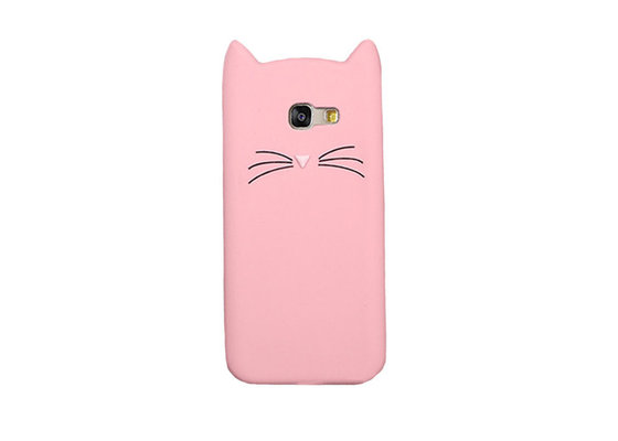 Lighweight / Slim Silicone Kitty Ear Rubber Shockproof Phone Protective Cases Cover