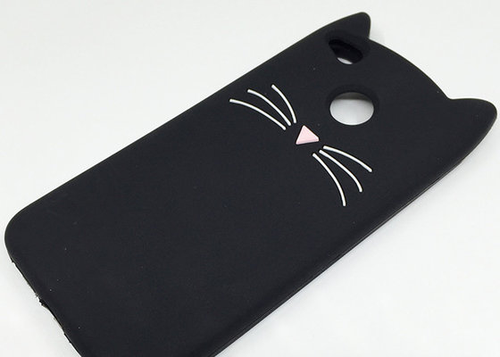 Lighweight / Slim Silicone Kitty Ear Rubber Shockproof Phone Protective Cases Cover