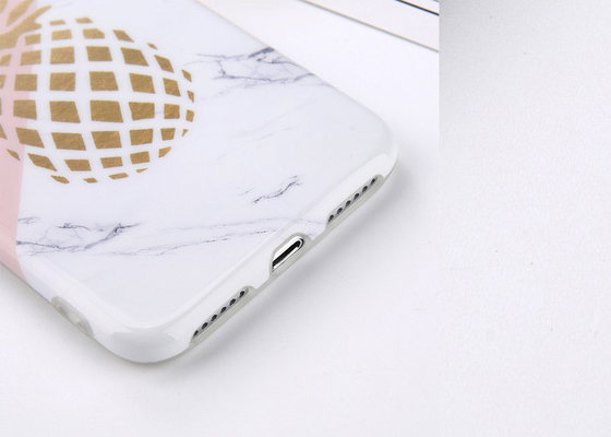 UV Printing Lovely Gold Pineapple Iphone Pc Phone Case Back Cover