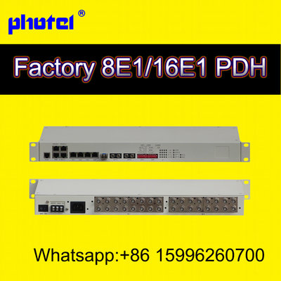 16E1+ 4GE + RS232 + NMS PDH Multiplexer fiber optical telecom equipment