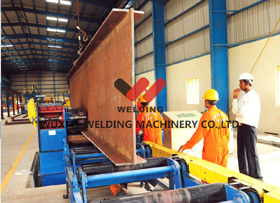 Straightening H Beam Production Line , 25KW Mechanical H beam Flange Leveling