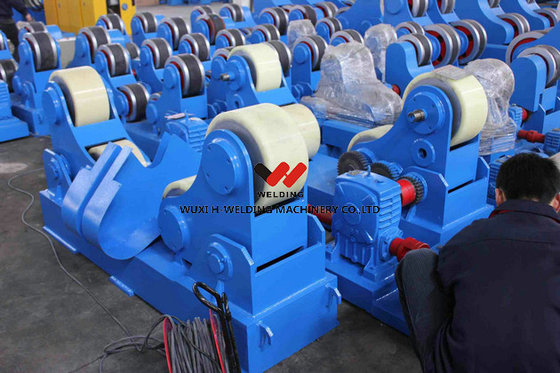 PU roller anti abrasion Aligning Pipe Rotators 50T Automated Welding Equipment