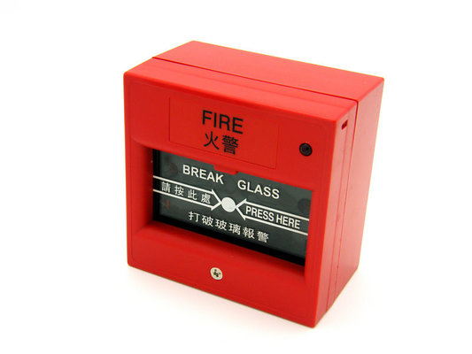 Red break glass Manual Alarm Call Point Fire Alarm ,  resettable call point