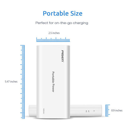 PISEN Best Selling CB CE FCC KC RoHS Mobile Universal Power Bank 10000mah Portable Charger