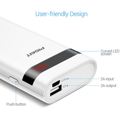 PISEN 2017 NEW LED Mobile Universal Power Bank 10000mAh Portable Charger