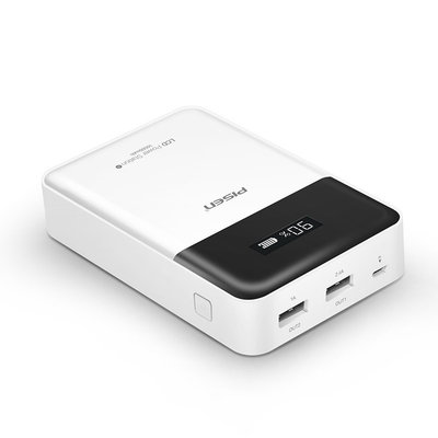 2.4A LCD Fast Charging Dual USB Output PISEN Mobile Universal Power Bank 10000mAh Portable Charger CB CE FCC Certificate