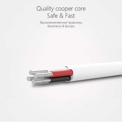 PISEN 0.8m 1m 1.5m 3m 2 in 1 Micro USB Data Cable for Android