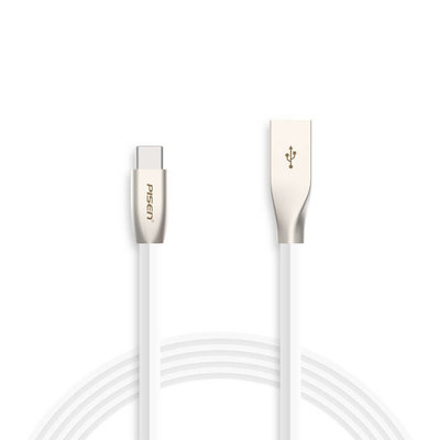 PISEN 1m 3.28ft Durable Multicolor Double Sides Workable Fast Charging Flat Zinc Alloy USB Type-C Cable