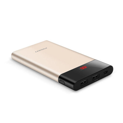 PISEN NEW LED Slim Fast Charging Polymer Battery Mobile Universal Power Bank 10000mAh Dual USB Output Portable Charger