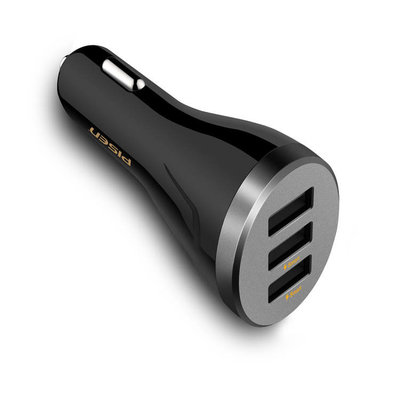 PISEN CE FCC Certification Mobile Phone Fast Charging Portable Wireless Universal 3 Port USB Car Charger