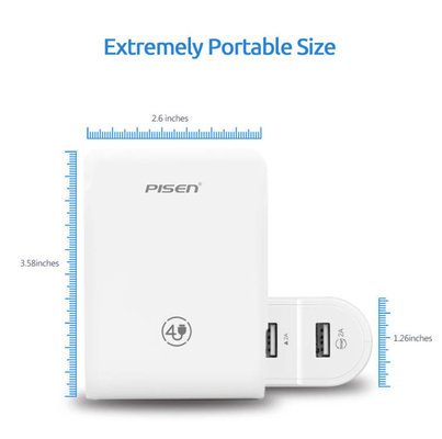 CCC Certification PISEN Mobile Phone Portable 5V 1A 2A 4 Port USB Wall Charger