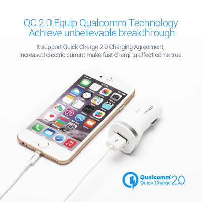 PISEN 5V 9V 12V 2A Mobile Phone Portable Universal Mini Wireless Smart USB QC 2.0 Car Charger