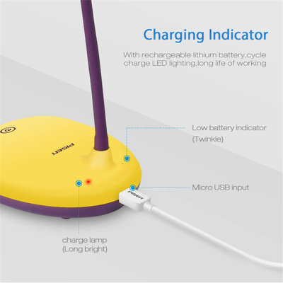 PISEN Portable Touch Rechargeable Power LED Work Reading Table Lamp