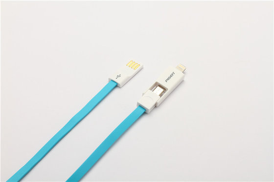 PISEN 0.8m 2.6ft Multicolor Fast Charging Flat Cable for iPhone and Android