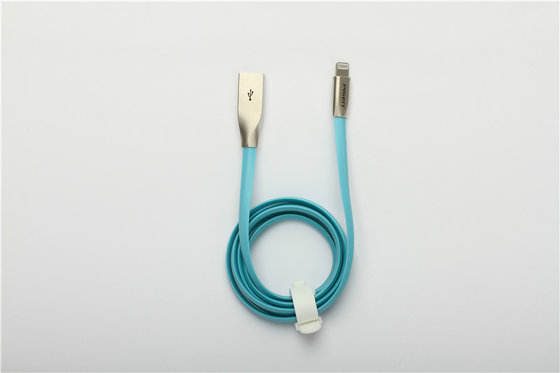 PISEN 1m 3.28ft Durable Multicolor Double Sides Workable Fast Charging Flat Zinc Alloy Cable for iPhone iPad