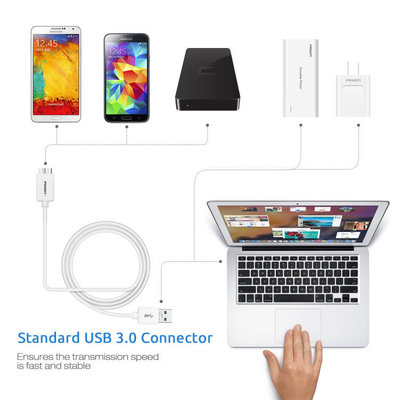 PISEN High Quality Durable 0.8m 1.5m Fast Charging USB 3.0 Cable for Samsung Galaxy Mobile Phone