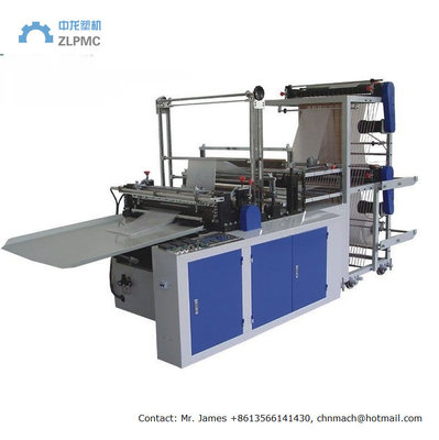 Two Decks Automatic Plastic Bag Making Machine Heat Sealing Cold Cutting Bag