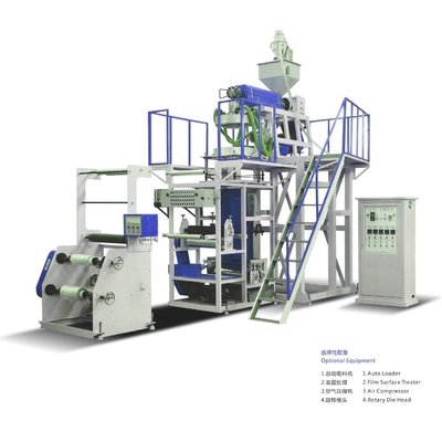 Speed Adjustable Plastic Film Blowing Machine Energy Saving Temperature Control