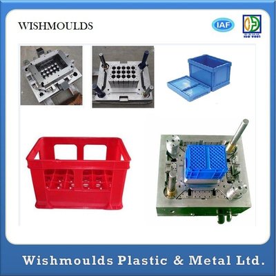 Single Cavity Hot Runner Mould Ejector Pin Injection Molding For Plastic Fruit Crate