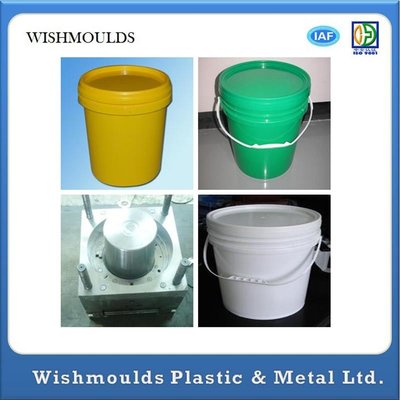 PP Material Injection Moulded Plastic Bucket With Lid Bucket Mould 300,000 Shots