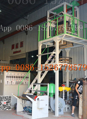 Low Pressure Polyethylene Plastic Film Blowing Machine With Inverter Controlled