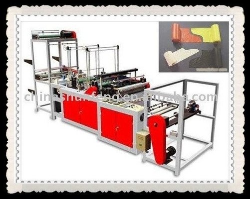 Plastic Square Bottom Bag Making Machine For Double Layer Rubbish Bag