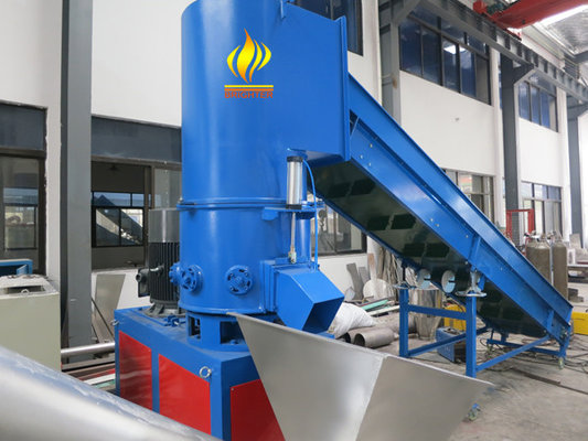 200Kg / h Waste PE PP Plastic Agglomerator Machine , film bags granule making machine