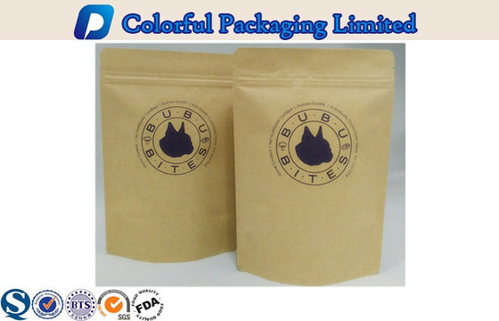 350g Brown Kraft Paper Stand Up Pouches /Potatao Chips Packaging/Stand Up Bag With Zipper