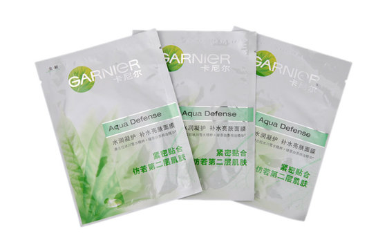 Eco-Friendly Laminated Facial Mask Aluminum Foil Bags , BOPP
