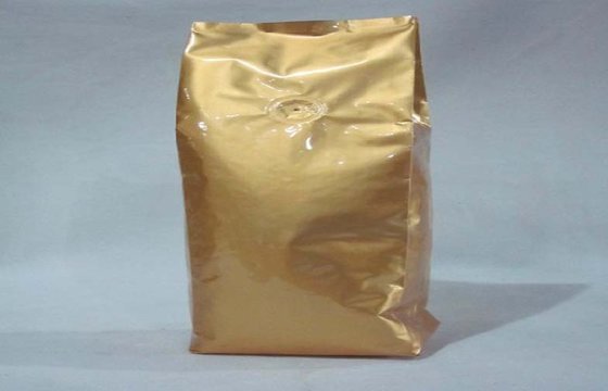 Gold Coffee Packaging Bags Stand Up Side Gusset Back Sealed