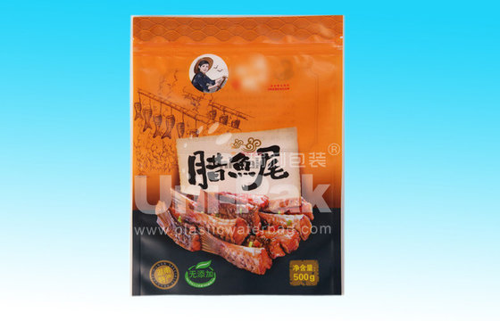 Eco-friendly plastic food packaging bags with Zipper , food pouches packaging