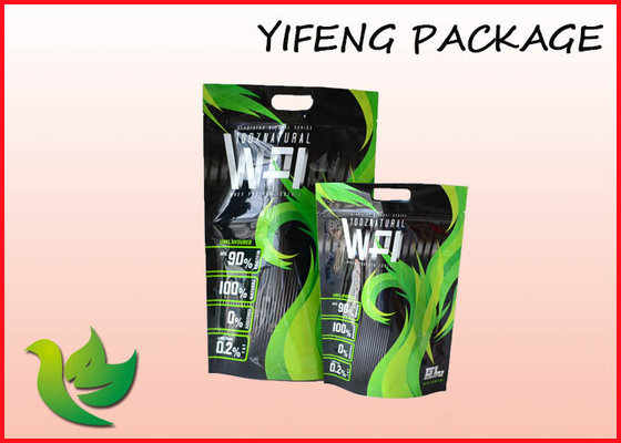 Food Grade Stand Up Aluminum Foil Bags For Whey Protein Powder Packaging