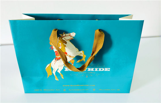 Customized Matte Lamination Cartoon Paper Shopping Bags For Cosmetics , Jewelry