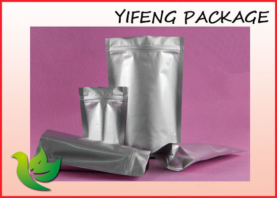 PET / AL / PE Aluminum Foil Bag , self-standing Heat Sealable bag