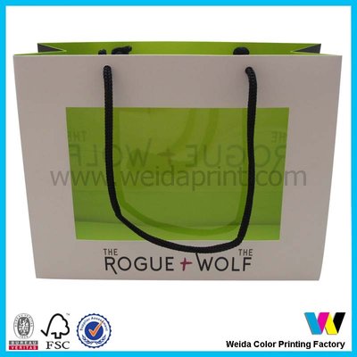 Colorful Hot Stamping 180gsm Brown Kraft Paper Carrier Bags Printed for Shopping​