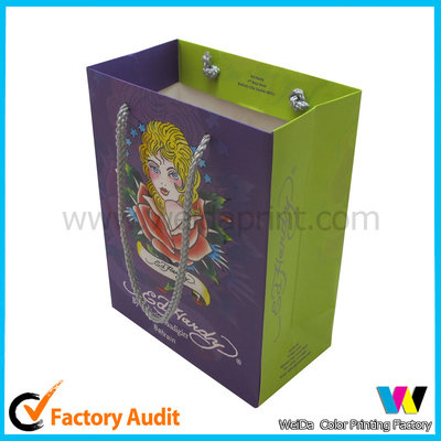 Reusable Folding Printed Paper Shopping Bags Brand name Shopping Bag