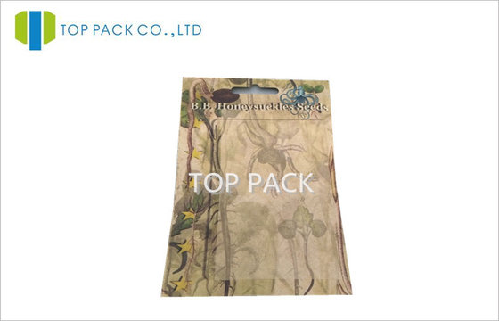 Kraft Paper Aluminum Foil Bags Full Of Printing Heat Sealing Zipper Seeds