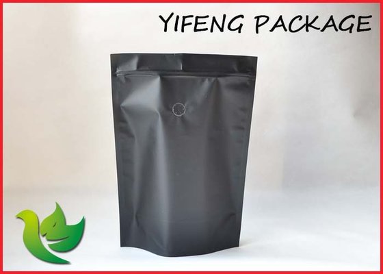 Coffee Zipper Aluminum Foil Bags With Valve , High barrier Bags