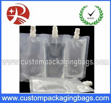 Transparent Stand Up Pouches With Spout Top , Clear spout pouches