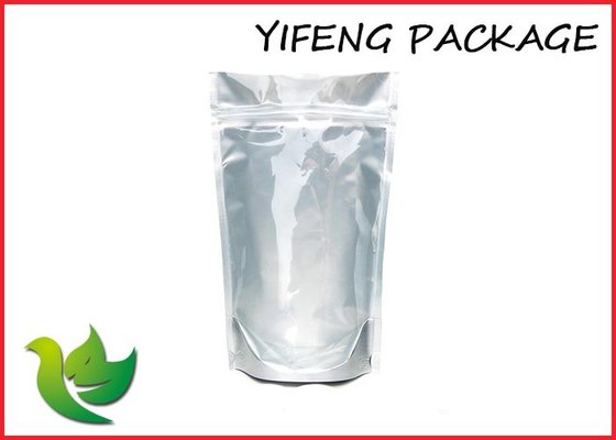 Resealable Clear Stand Up Foil Pouch For Tea Packaging , Transparent