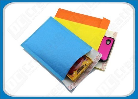 Green Recyclable Coloured Kraft Bubble Mailers , Packaging Padded Mail Bags