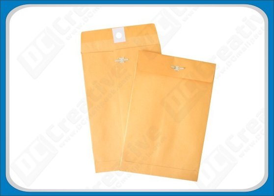 6 x 9 Golden, Brown Metal Clasp Envelopes Kraft Paper Gummed-Seal Envelopes