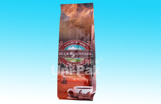 Fat Bottom Stand Up Coffee Pouch Food Grade With Resealable , PET / AL / PE Bag