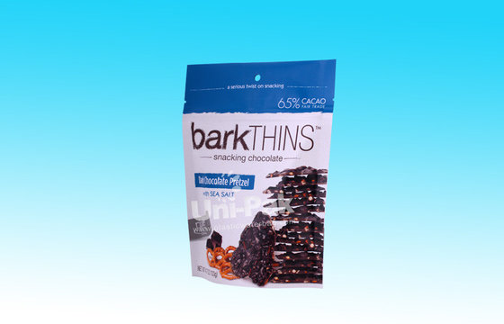 Customized Snack Food Packaging Bags , Kraft Cookies Stand Up Pouch