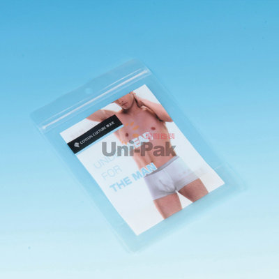 Males Underwear Plastic Garment Bags Durable CPP / OPP Zipper